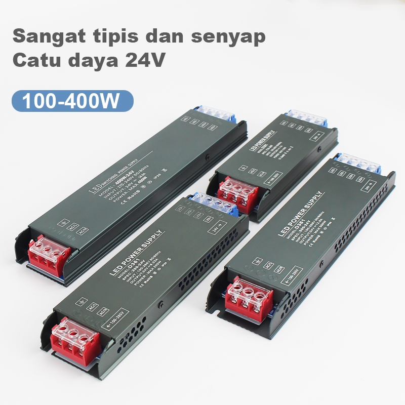 Jual Trafo Adaptor Led Strip Power Supply Slim DC 24V 100W、200W、300W ...