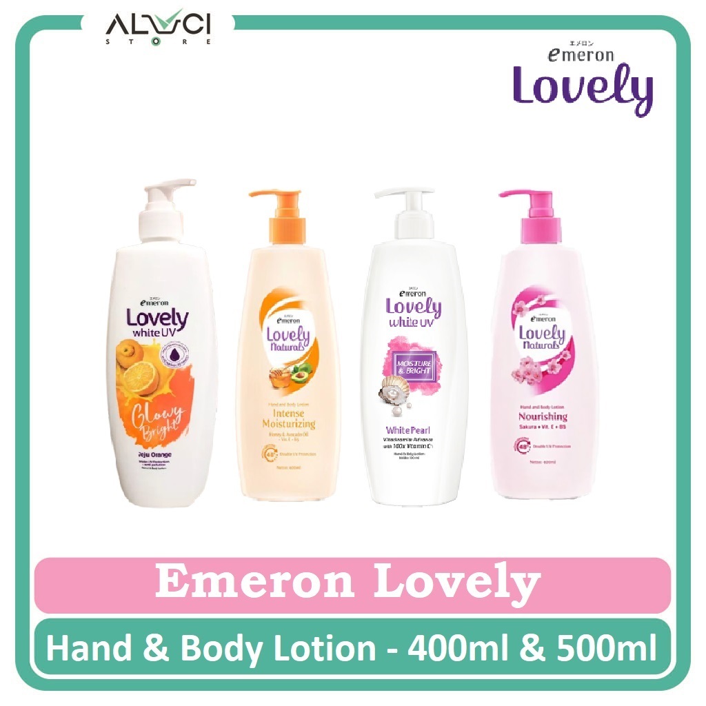 Jual Emeron Lovely UV White & Lovely Naturals Hand & Body Lotion Pump ...