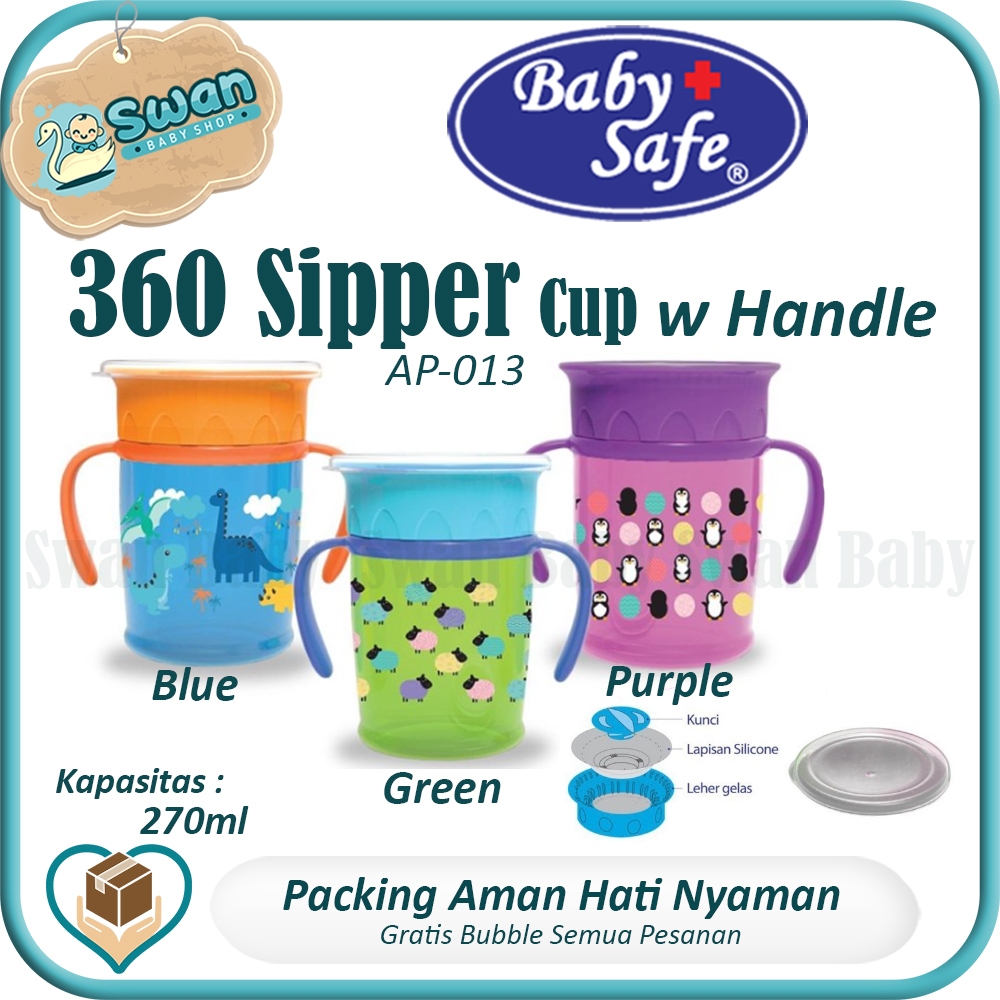 Jual Baby Safe 360 Sipper Cup with Handle 270ml / Gelas Anti Tumpah ...