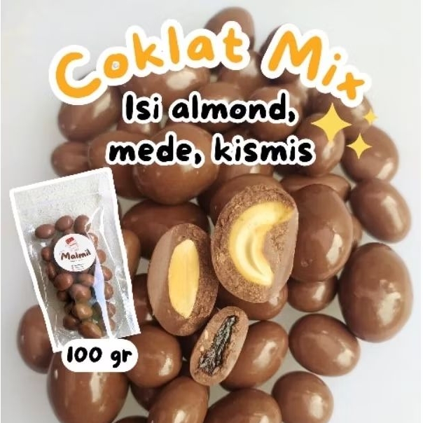 Jual Coklat Butir Mix Isi Almond Mede Kismis Lezat Scandia Assortmen ...