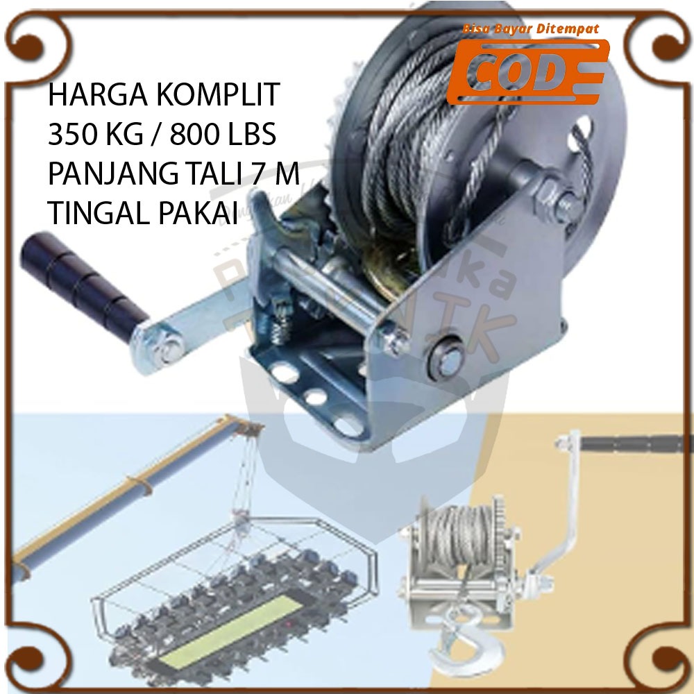 Jual Katrol Putar Sling Baja Boat Tangan Penarik Truk ATV Dua Arah ...
