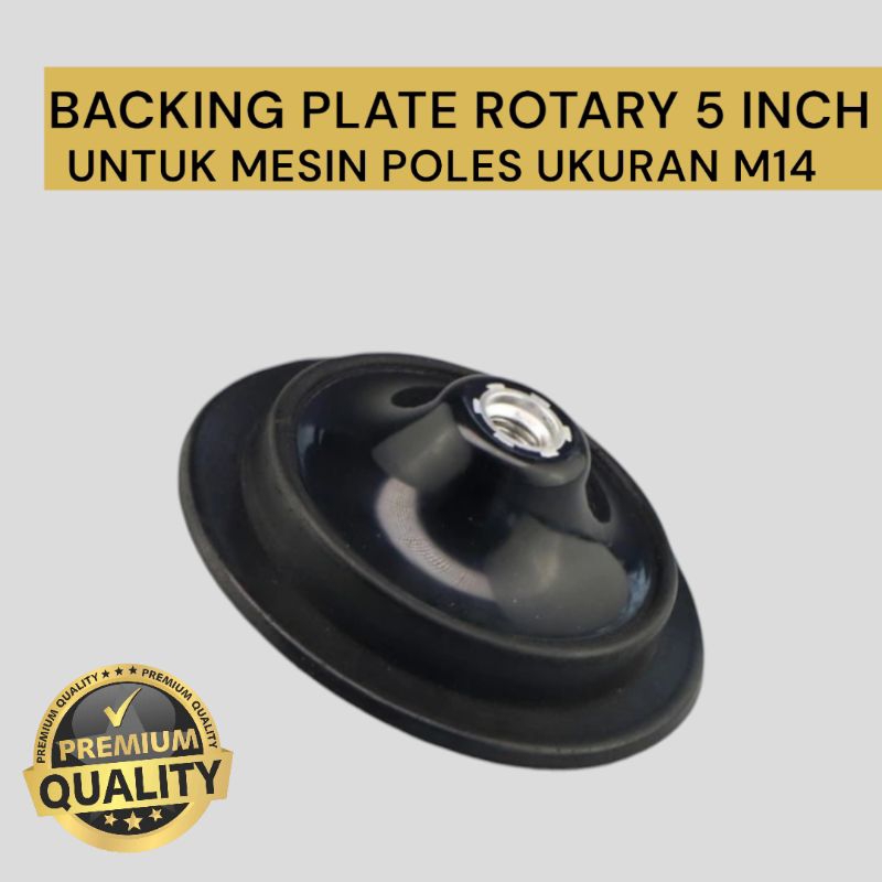 Jual backing plate rotary 5 inch ukuran drat M14 - tatakan busa poles ...