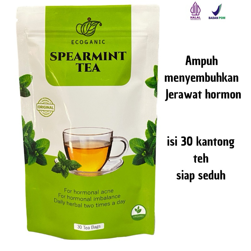 Jual ECOGANIC Original Spearmint Tea BPOM-PIRT Jerawat Hormonal Isi 30 Kantong | Shopee Indonesia