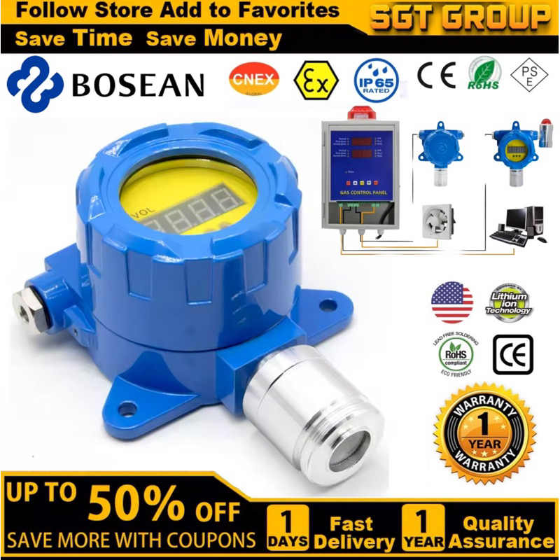 Jual CH4 Fixed Gas Detector Methane BH-60 EX Bosean BH60 Metana Tester ...
