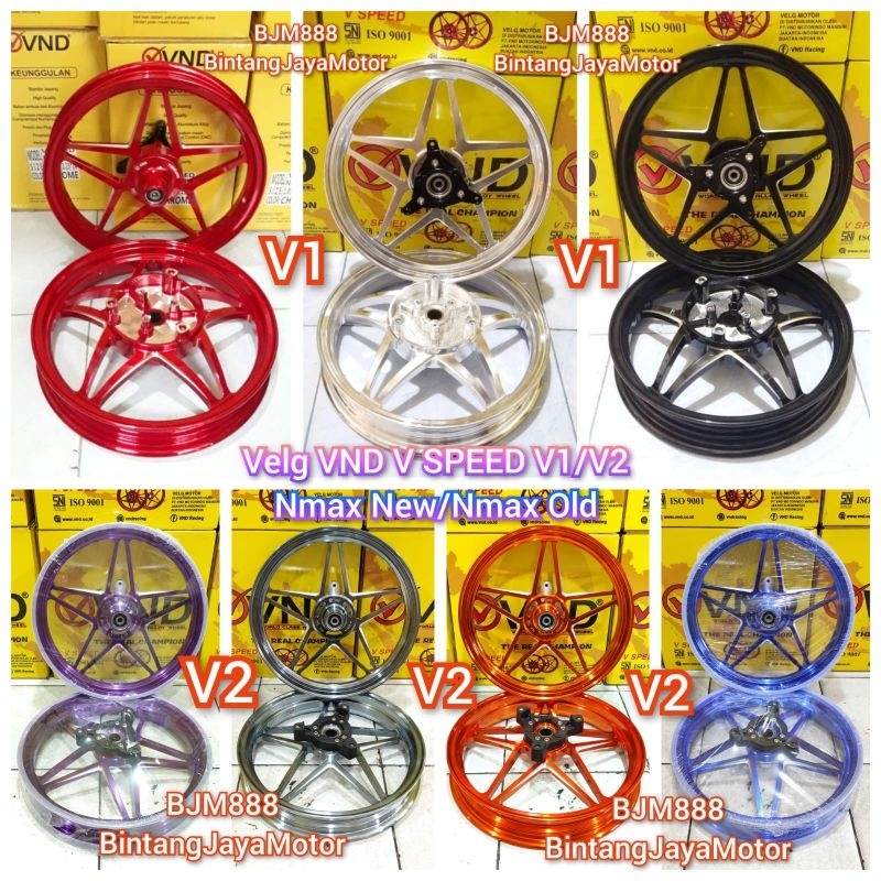 Jual Velg VND V SPEED Bintang Nmax New Nmax Turbo Nmax Old pelek VND Vspeed V1/V2 Nmax 185x14 ...