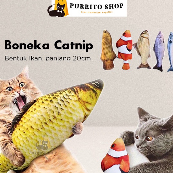 Jual Pusat Original Mainan Kucing Boneka Ikan Catnip Hewan Pet Toy Cat ...
