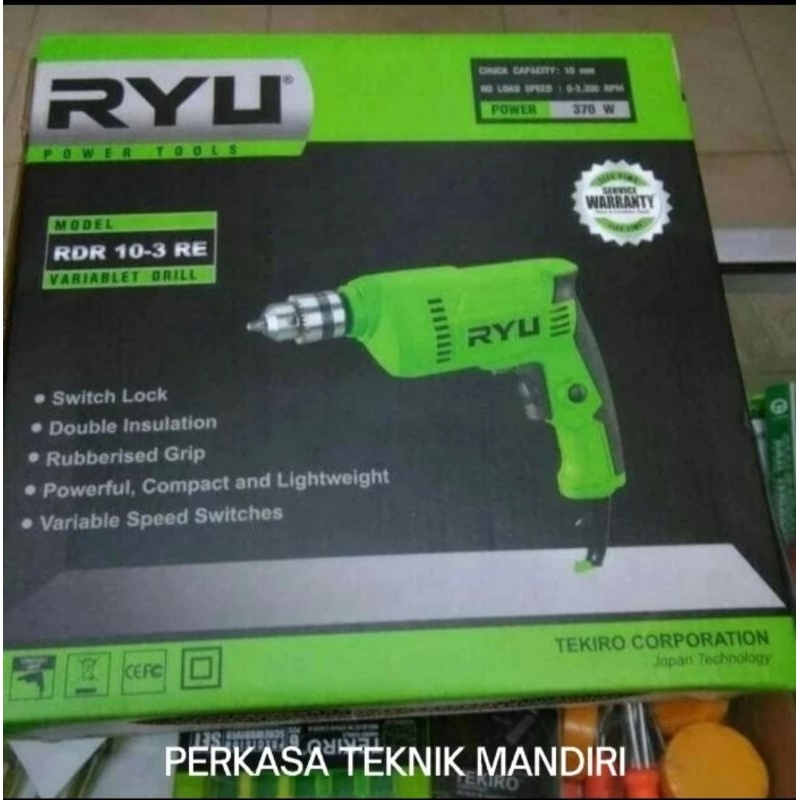Jual Mesin Bor Tangan RYU RDR 10-3 / Hand Drill RYU 10mm | Shopee Indonesia