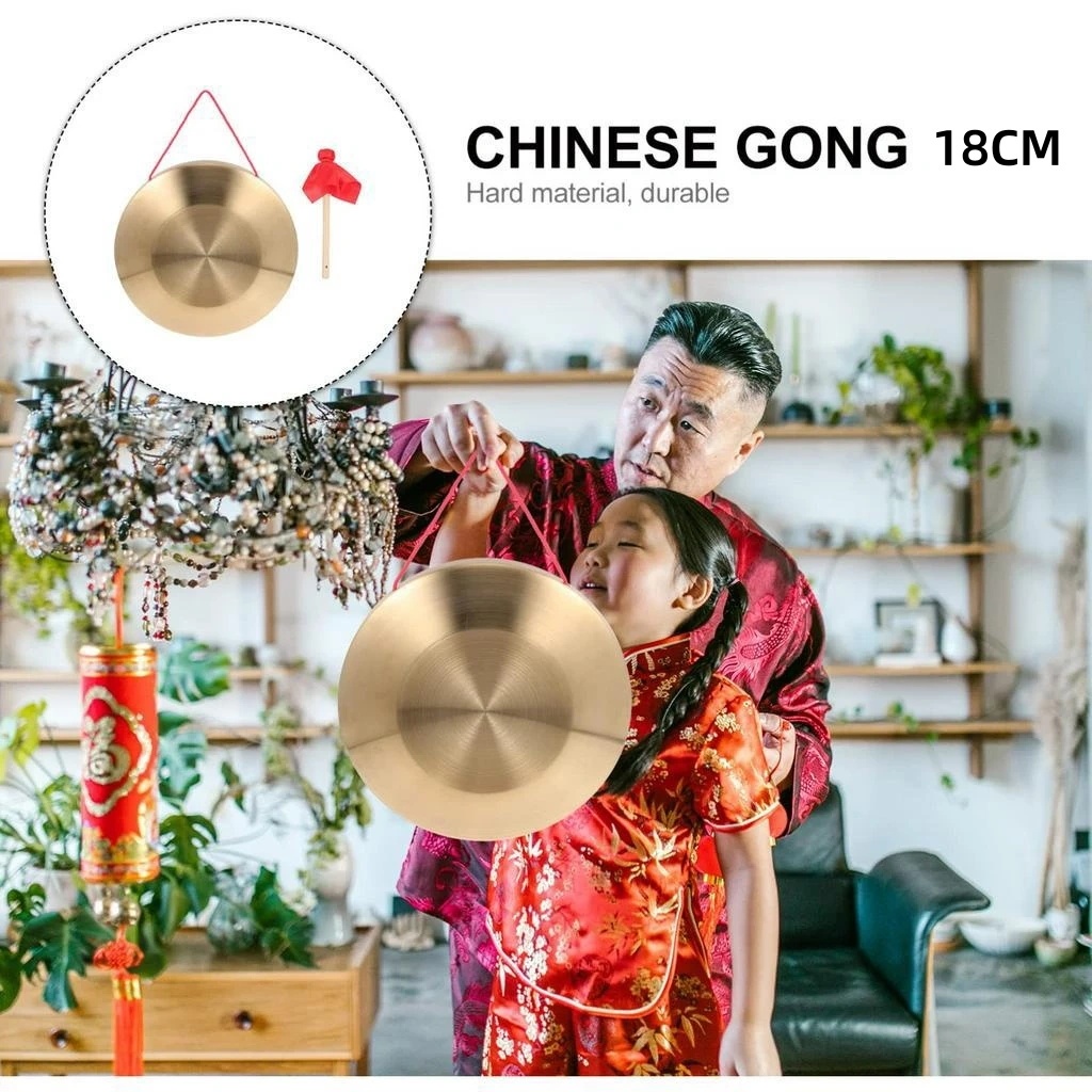 Jual 18CM Gong Kuningan Instrumen Perkusi Gong Tangan Cina Kecil Dengan ...