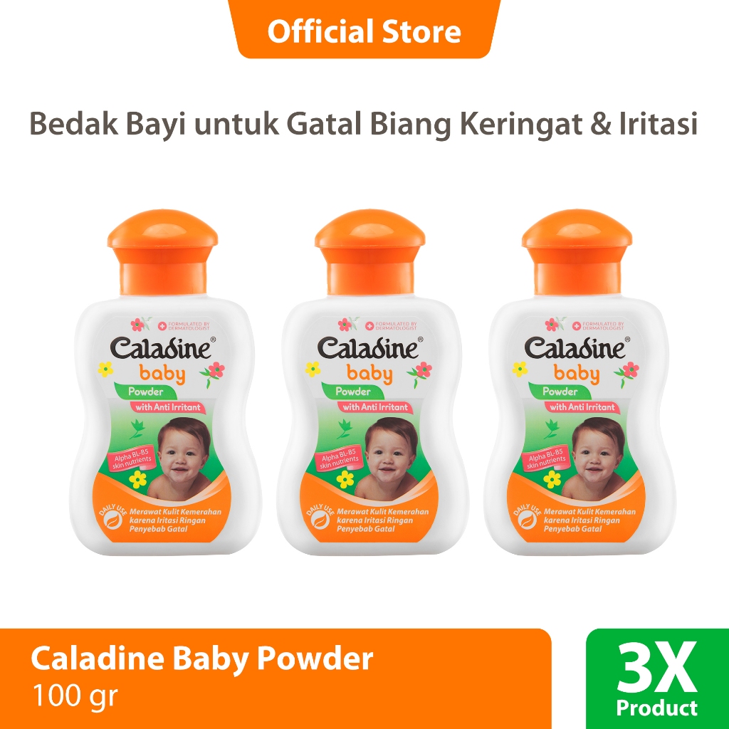 Jual Beli 2 Gratis 1 Caladine Baby Powder 100gr, Bedak Bayi Sehari hari ...