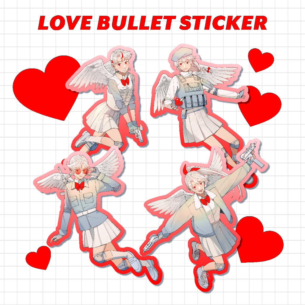 Jual LOVE BULLET Stickers / FANART by crumby_joy | Shopee Indonesia