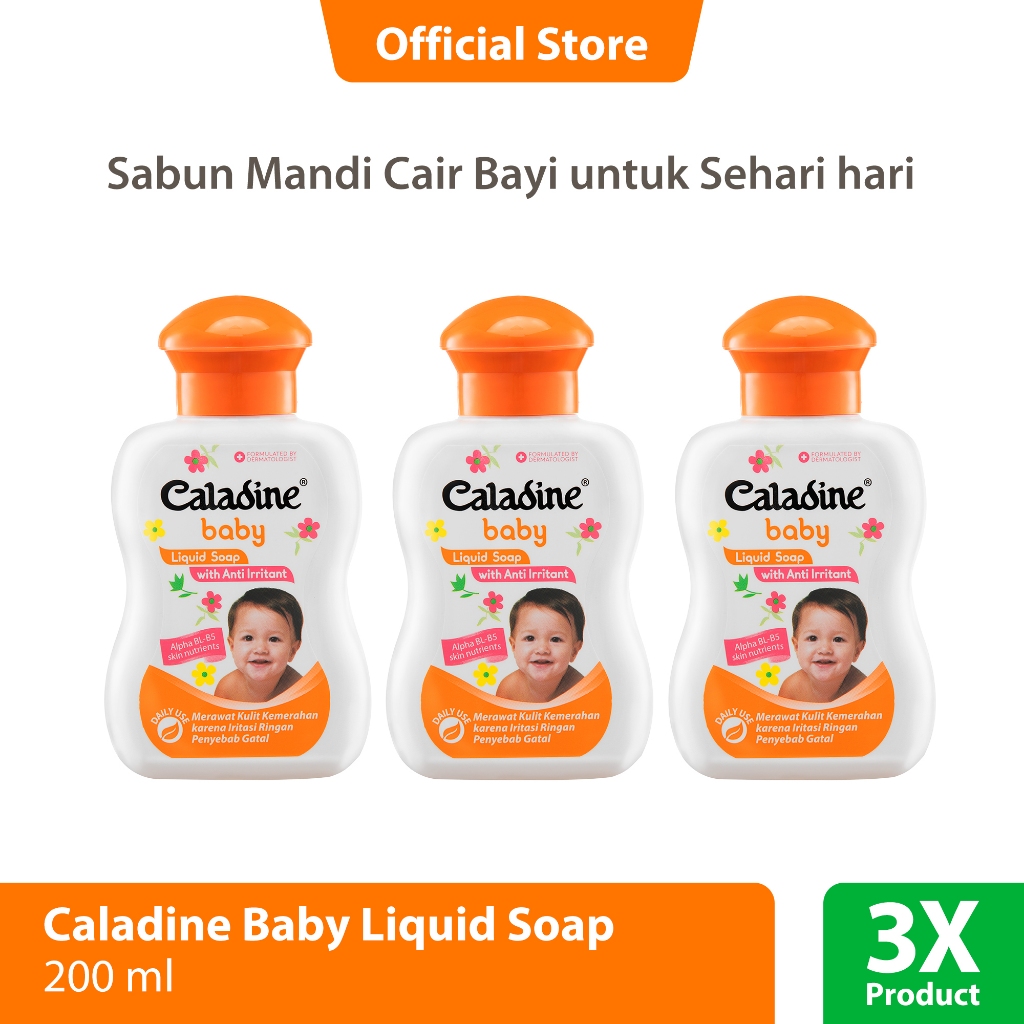Jual Beli 2 Caladine Baby Liquid Soap 200ml Sabun Mandi Cair Bayi untuk ...