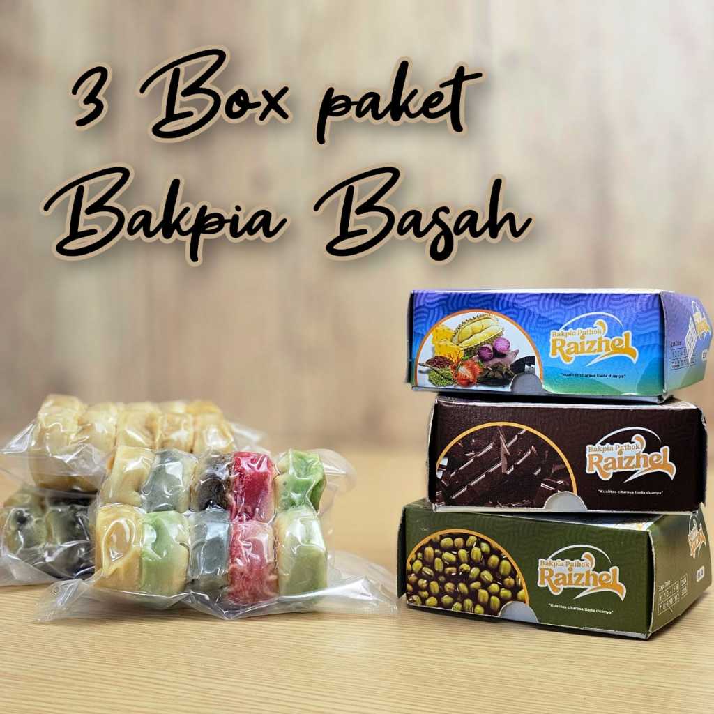 Jual 3 BOX BAKPIA BASAH ISI 10 BAKPIA PATHOK RAIZHEL | Shopee Indonesia