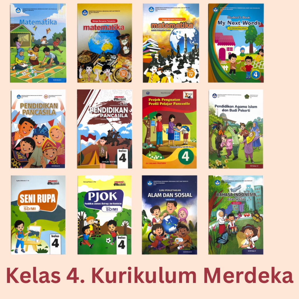 Jual buku pelajaran kelas 4 sd kurikulum merdeka (kumer) kurikulum baru ...