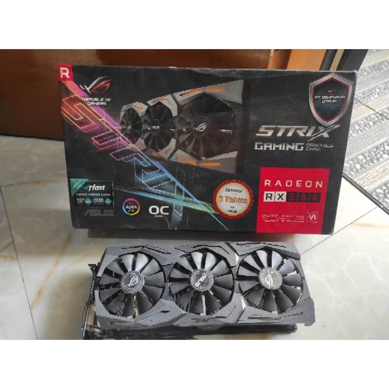 Jual Vga Asus ROG Strix RX580 8gb Triple fan | Shopee Indonesia