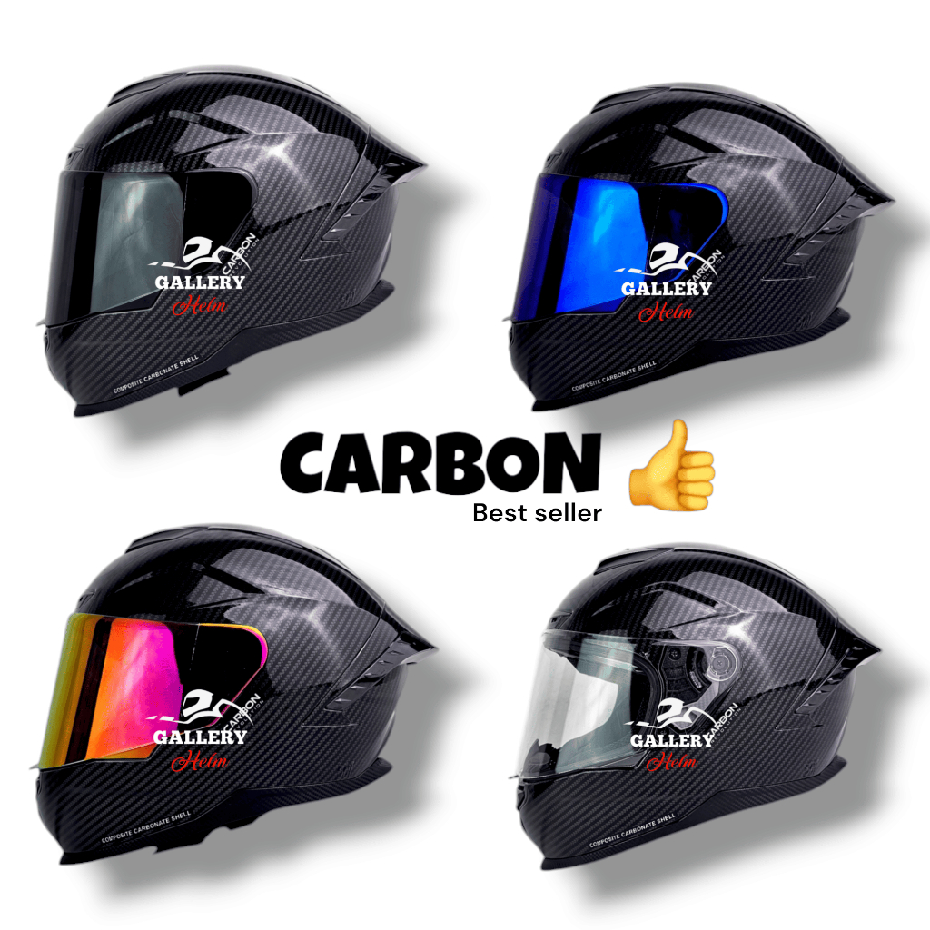 Jual Js Armor Full Face Carbon Terbaru / Helm Js Full Face Carbon Sni ...
