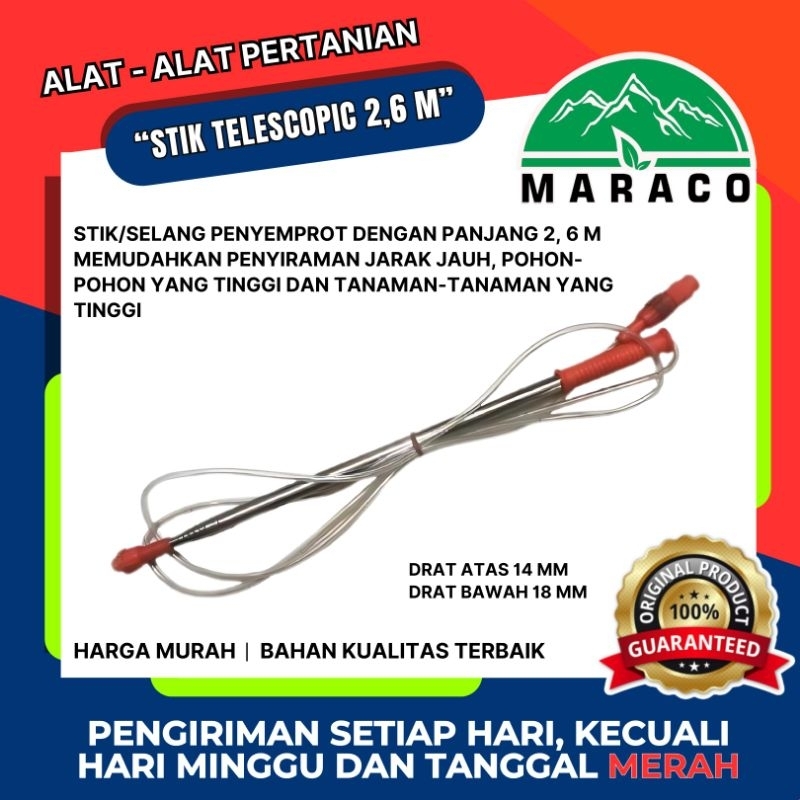 Jual STIK TELESCOPIC 2,6M SPRAYER ELEKTRIK (stik telescopic 260 cm ...