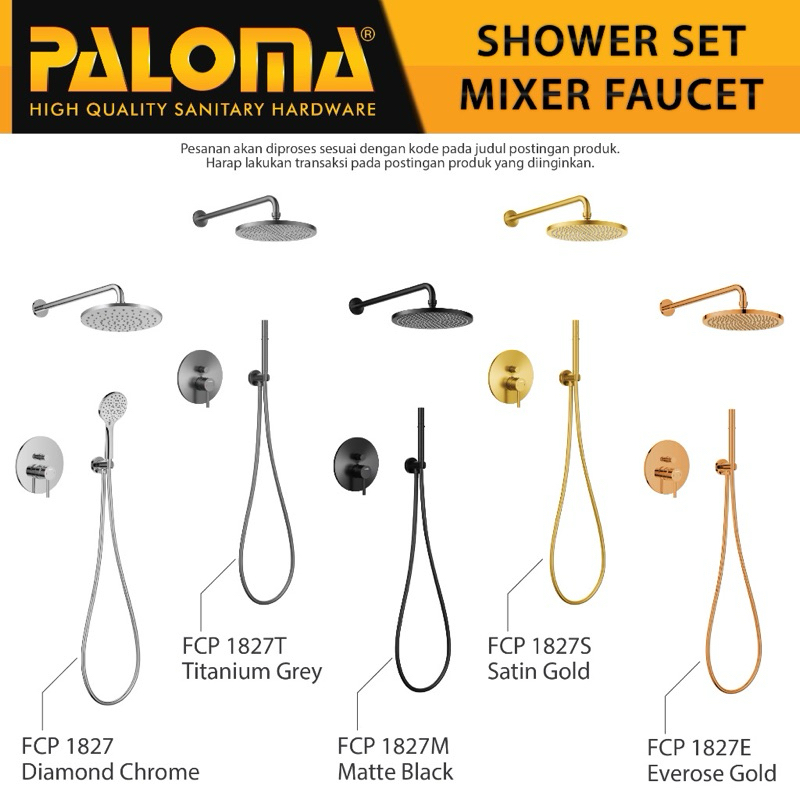 Jual JUAL CEPAT / BARU Bukan Bekas Paloma Shower Set Mixer Tanam ...
