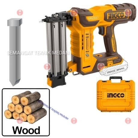 Jual CORDLESS NAILER GUN STAPLES PAKU BRUSHLESS 50mm UNIT INGCO CBNLI5005 | Shopee Indonesia