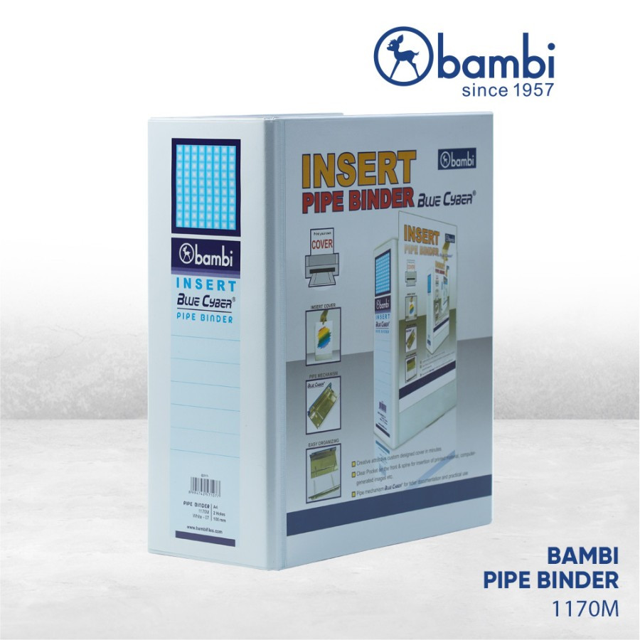 Jual Ordner Insert Pipe Binder With Full Spine 4 Colour Labels+Mika A4 ...