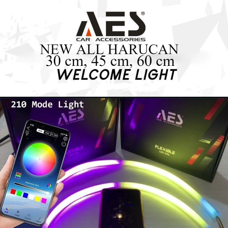 Jual LAMPU LED DRL ALIS AES RGB Matrix HURACCAN New Welcome Light 30cm ...