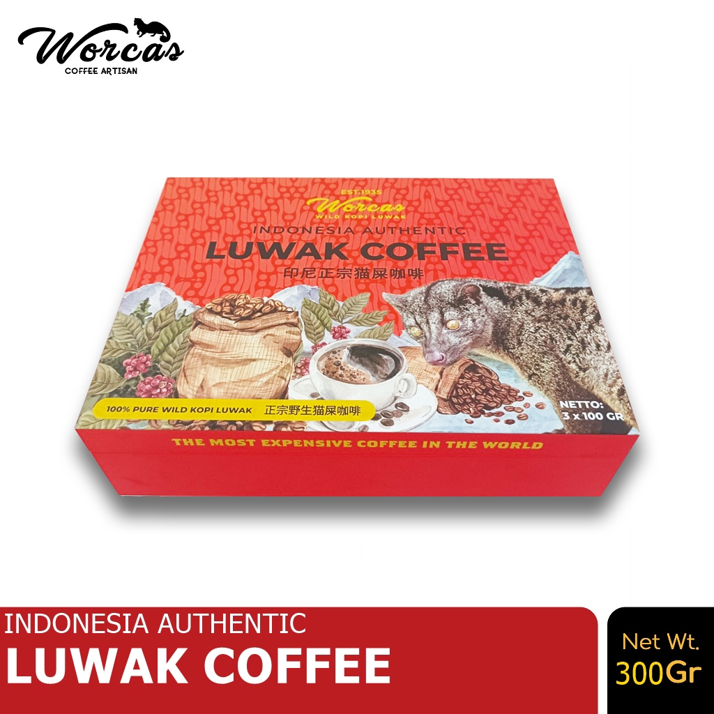 Jual WORCAS Kopi Luwak Authentic Orange 300gr | Shopee Indonesia