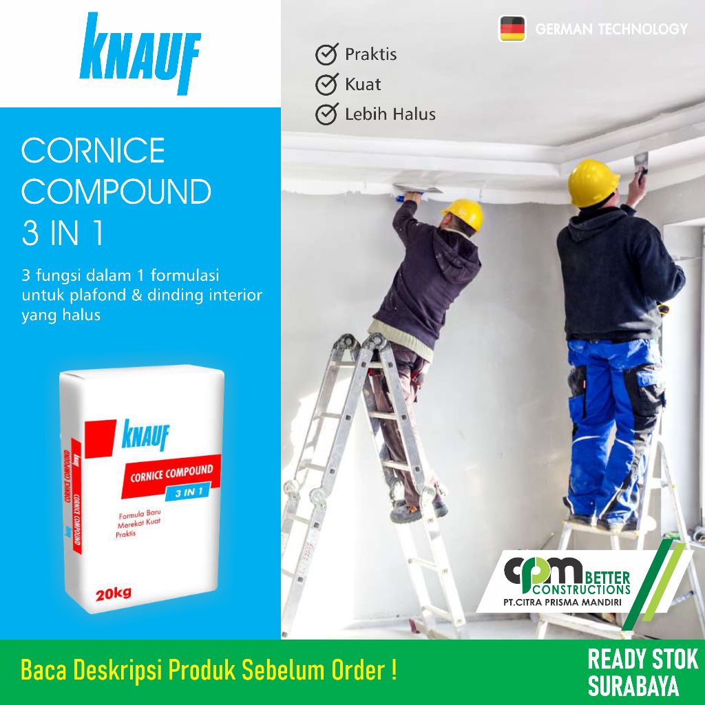 Jual Cornice Compound 3 in 1 Knauf 20Kg | Shopee Indonesia