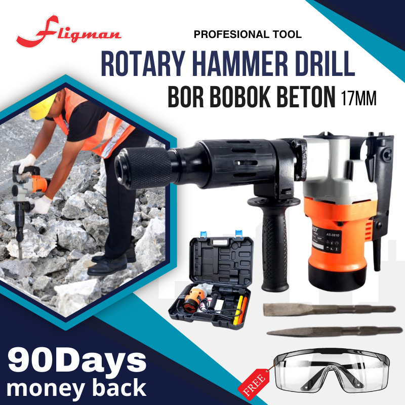 Jual Mesin Bor Bobok Tembok 17mm Original Rotary Hammer Drill | Bor ...