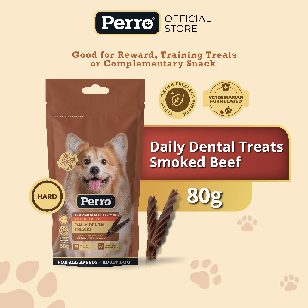 Jual Perro Dental Stick Spiral Smoked Beef 80gr | Shopee Indonesia