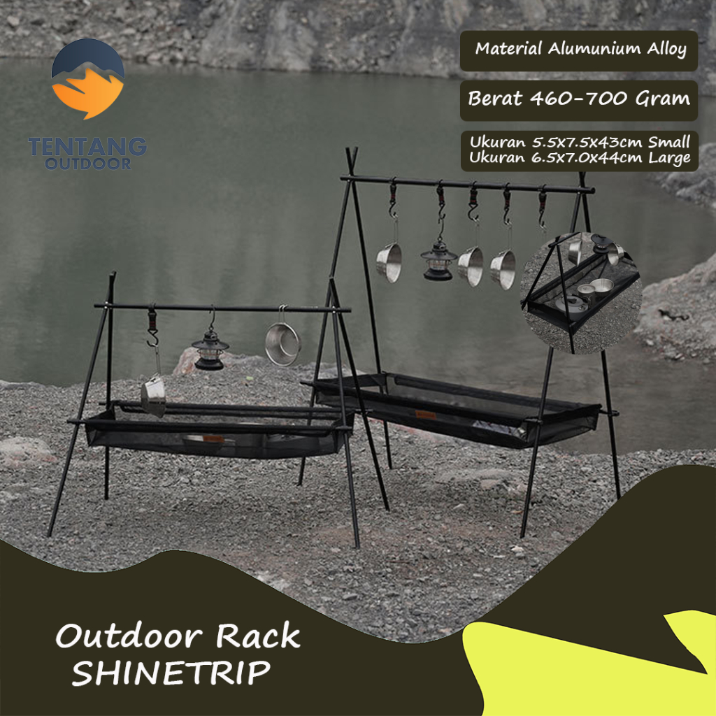 Jual Rak Tenda Camping SHINETRIP Aluminium Portable Tripod Hanging Rack ...