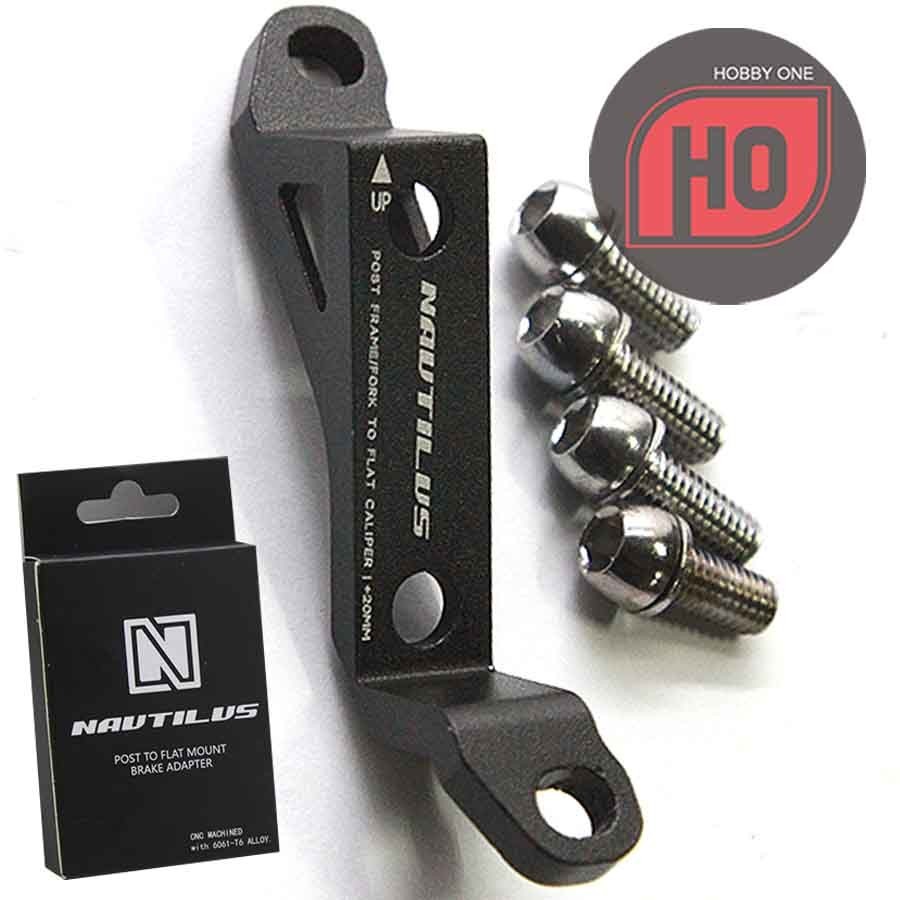 Jual NAUTILUS Post To Flat Mount Brake Adapter - Adaptor Caliper Sepeda ...