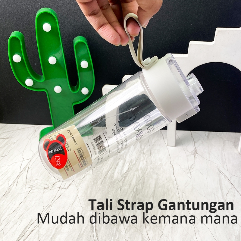 Jual WNG - BOTOL AIR MINUM PLASTIK TUMBLER TRANSPARAN AESTHETIC BENING ...