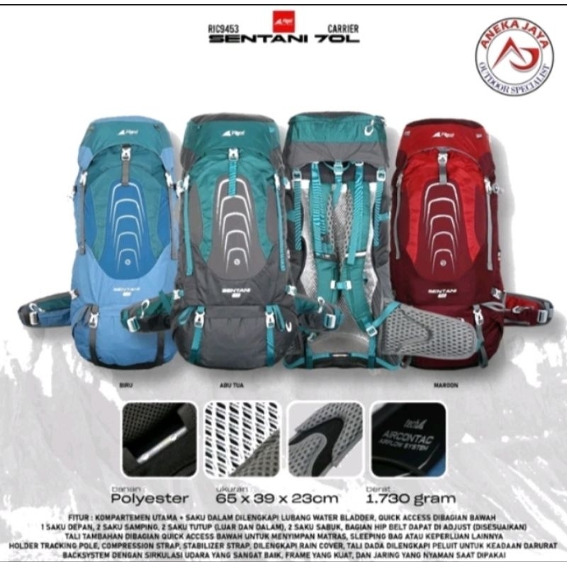 Jual CARRIER AREI SENTANI 70L | Shopee Indonesia