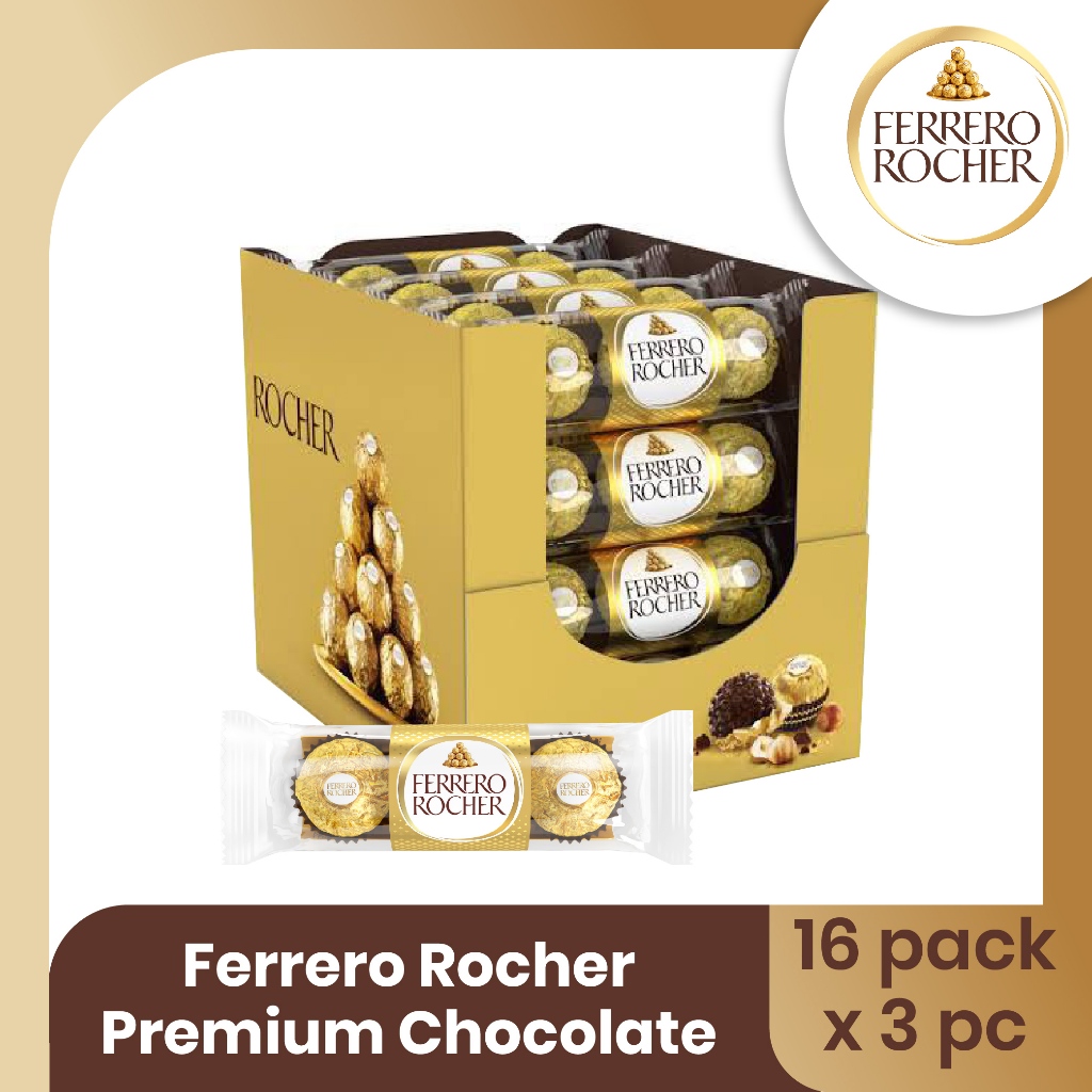 Jual Ferrero Rocher Premium Chocolate Isi 3pcs - 1 Box | Shopee Indonesia