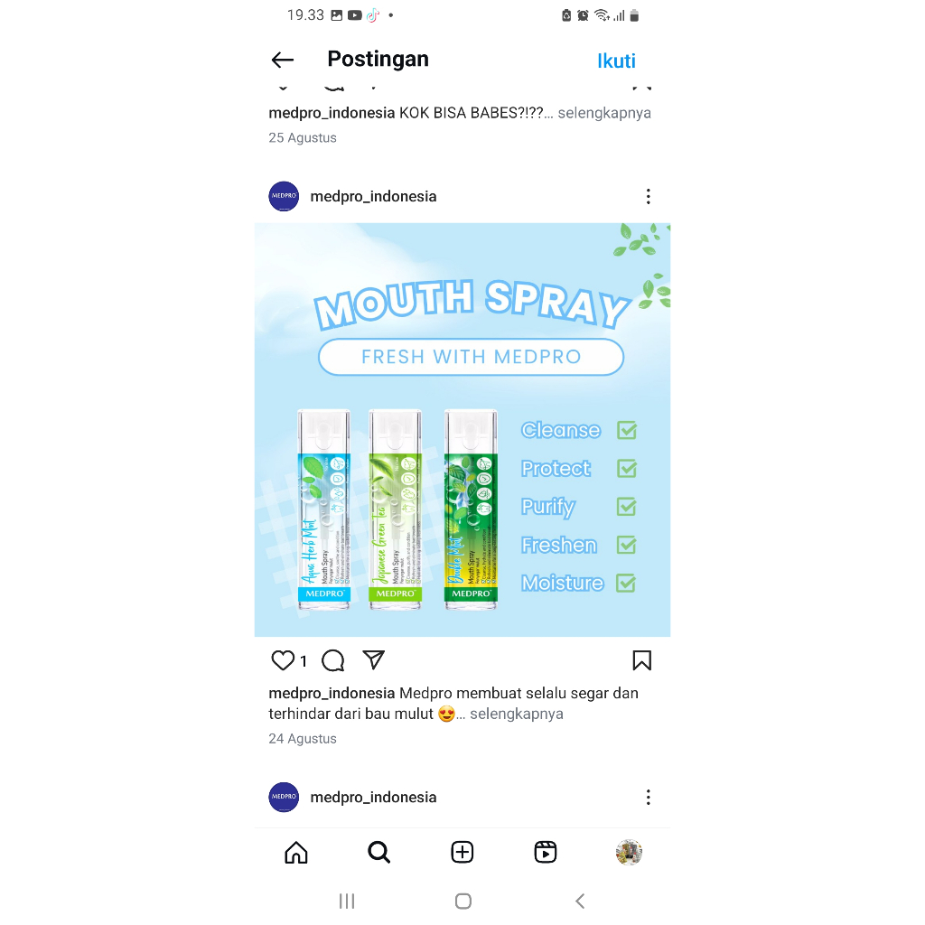 Jual Medpro mouth spray 12ml(penyegar mulut) | Shopee Indonesia