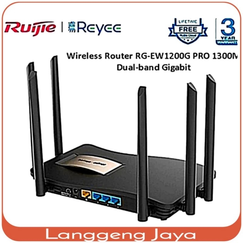 Jual Ruijie reyee rg-ew1200g pro dual band gigabit wireles router 1300M ...