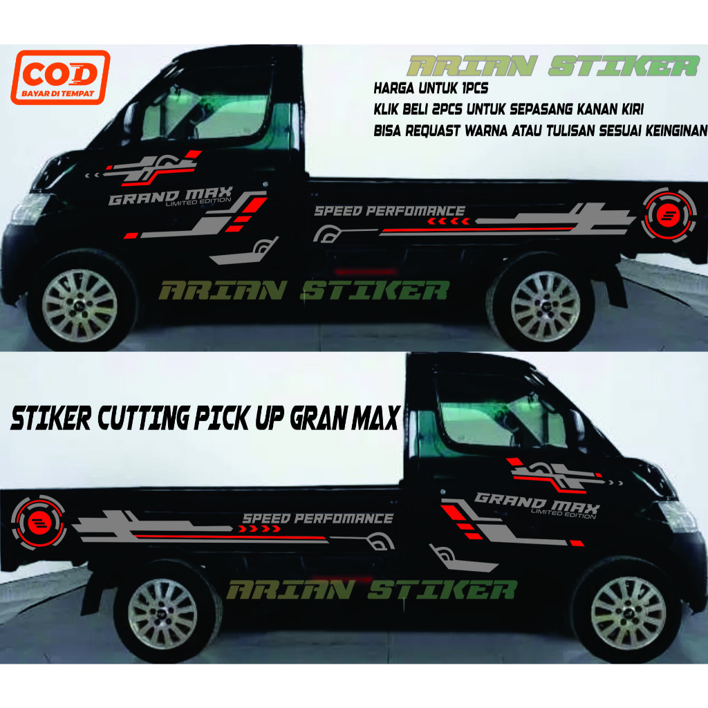 Jual New Cutting Stiker Mobil Pickup Gran Max Stiker Stripe Speed ...
