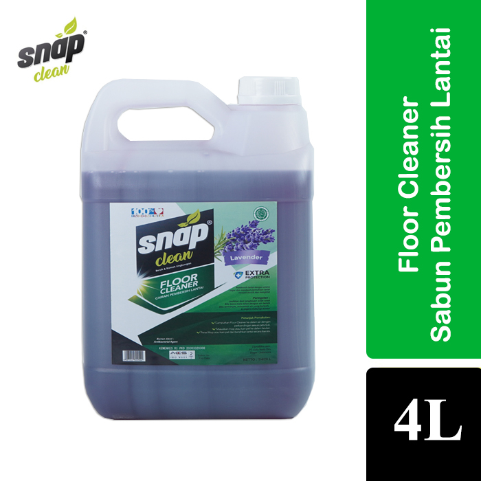 Jual Snap Clean Floor Cleaner Sabun Pel Lantai Lavender 4L | Shopee ...