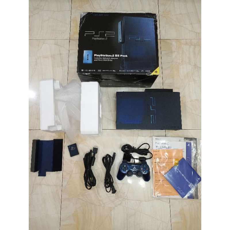 Jual ps2 fat midnight blue Limited edition scph 50000 MB serial number ...