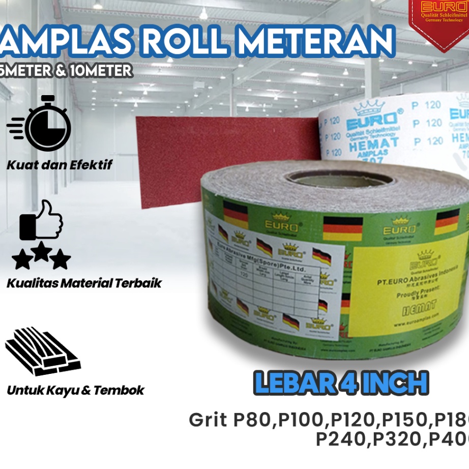 Jual Amplas Roll Kain Meteran Grid 4 rah 5 Meter1 Meter Euro Amplas ...