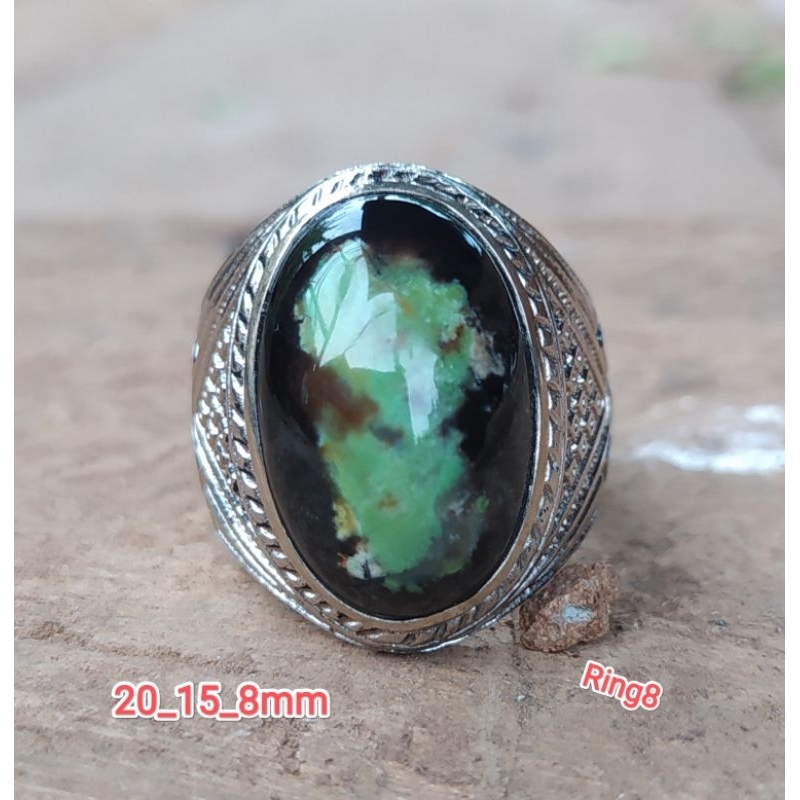 Jual batu akik pancawarna ijo batu garut motif unik clasik material ...