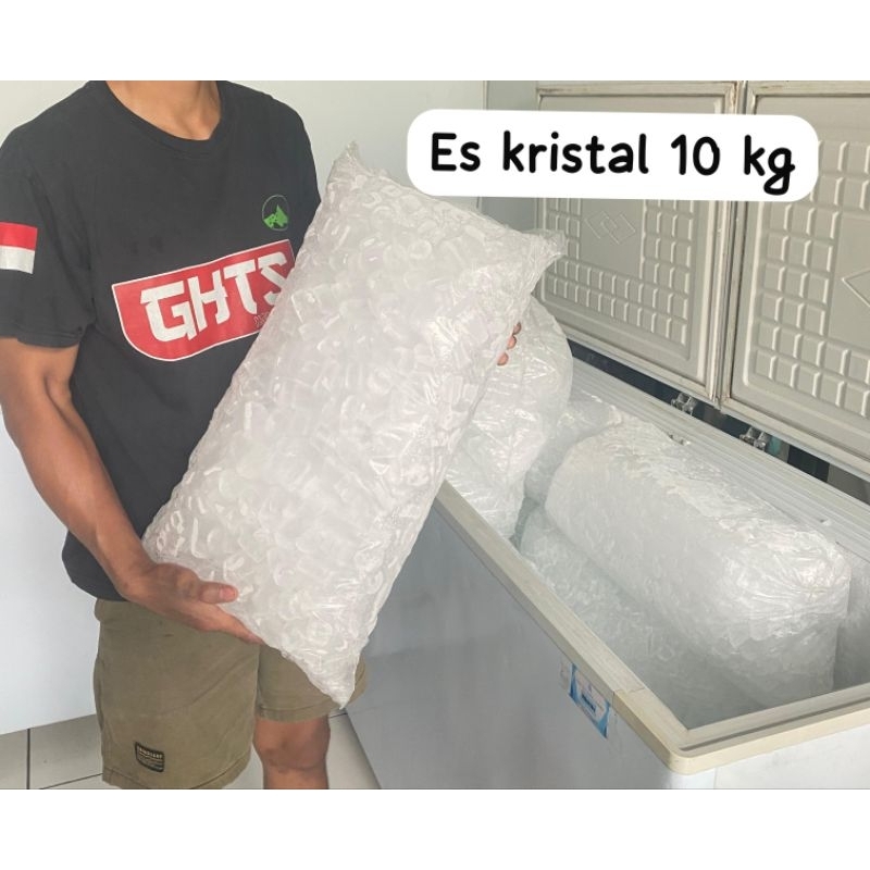 Jual es batu kristal 10kg 20kg hygienis halal untuk minuman/makanan ...