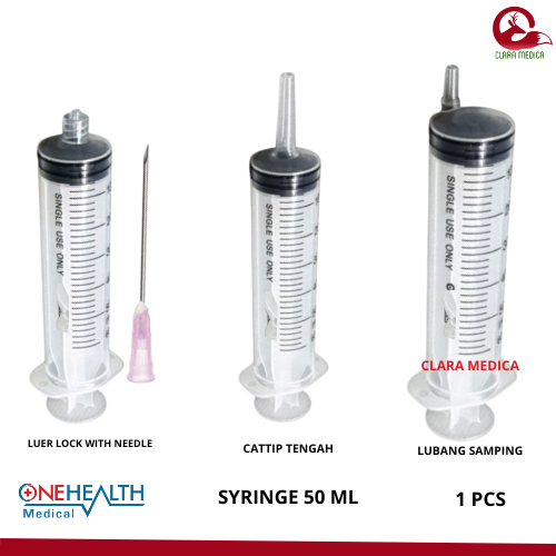 Jual Onehealth Suntikan 50 ML Spuit Jarum Suntik Besar Syringe 50 cc ...