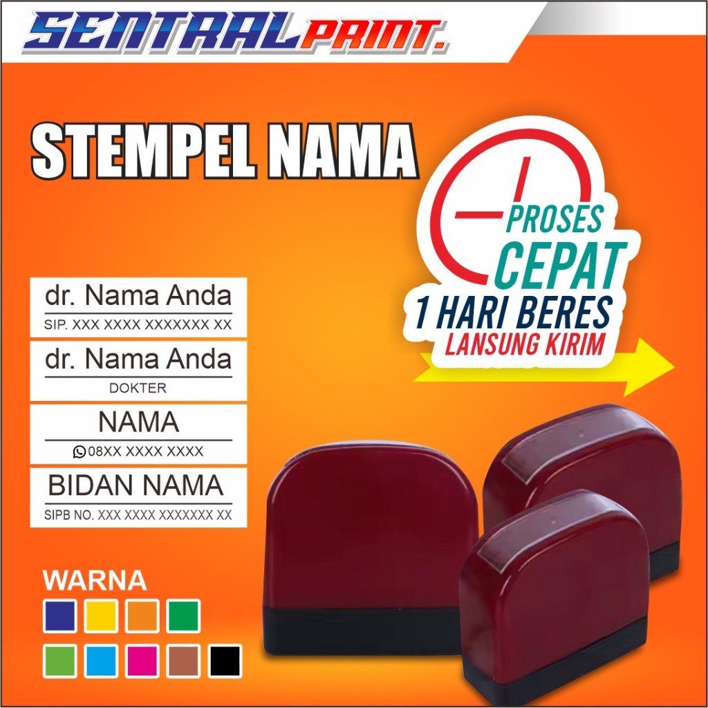 Jual STEMPEL NAMA/DOKTER/BIDAN/PERAWAT/APOTEKER/NO.HP | Shopee Indonesia