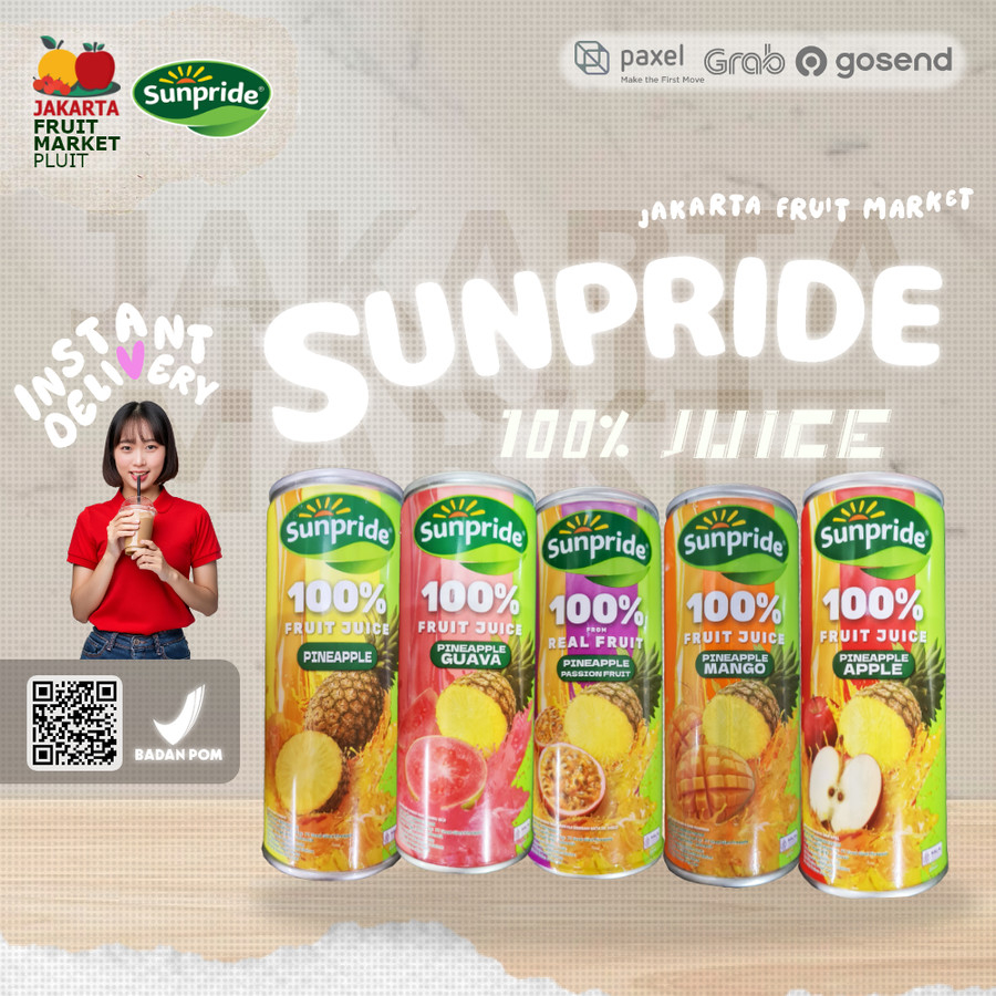 Jual SUNPRIDE 100% Fruit Juice in can jus buah dalam kaleng | Shopee ...