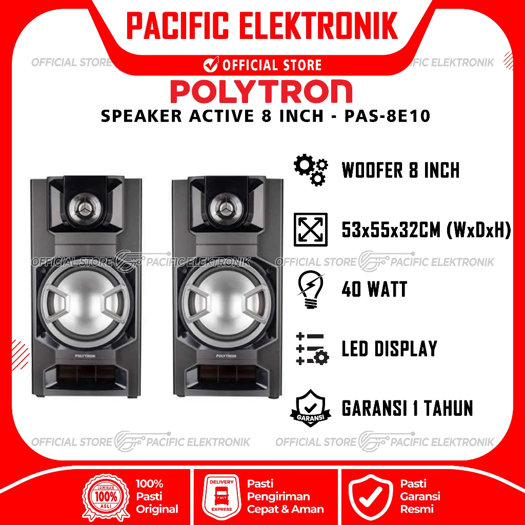 Jual Speaker Active Polytron PAS 8E10 | Shopee Indonesia
