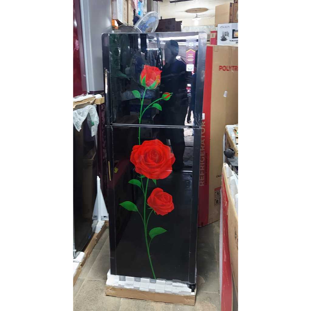 Jual Kulkas 2 Dua Pintu Polytron PRM 21 DRX Motif Bunga | Shopee Indonesia