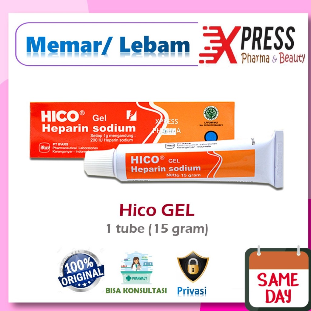 Jual ⚡XPRESS⚡ HICO GEL 15g - Salep Heparin Memar Lebam Bengkak Hiko ...