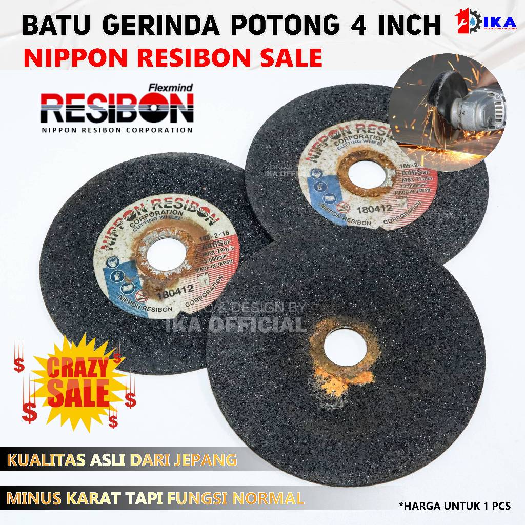 Jual CRAZY SALE Batu Potong Gerinda Nippon Resibon 4" Inch (105X2X16 ...