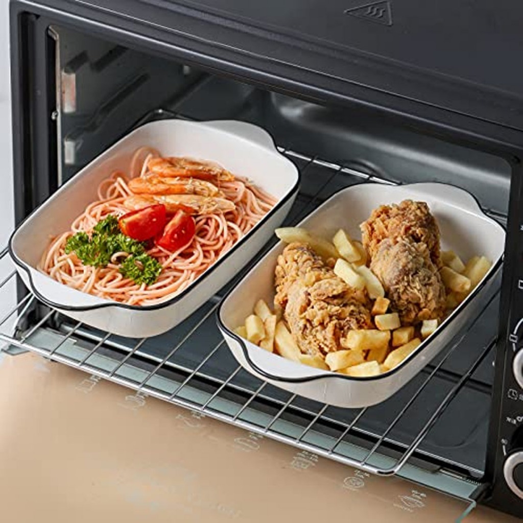 Jual Nexxio Piring Makan Saji Keramik Porselen Embos Piring Persegi ...