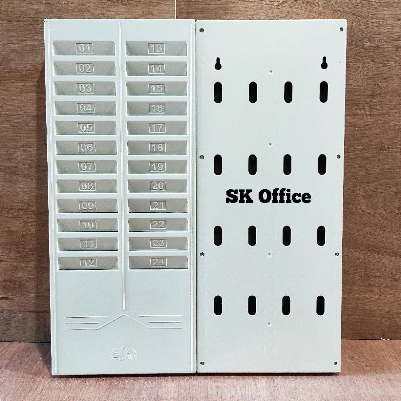 Jual Rak Tempat Kartu Absen isi 24 bahan plastik Rak Absensi Karyawan ...
